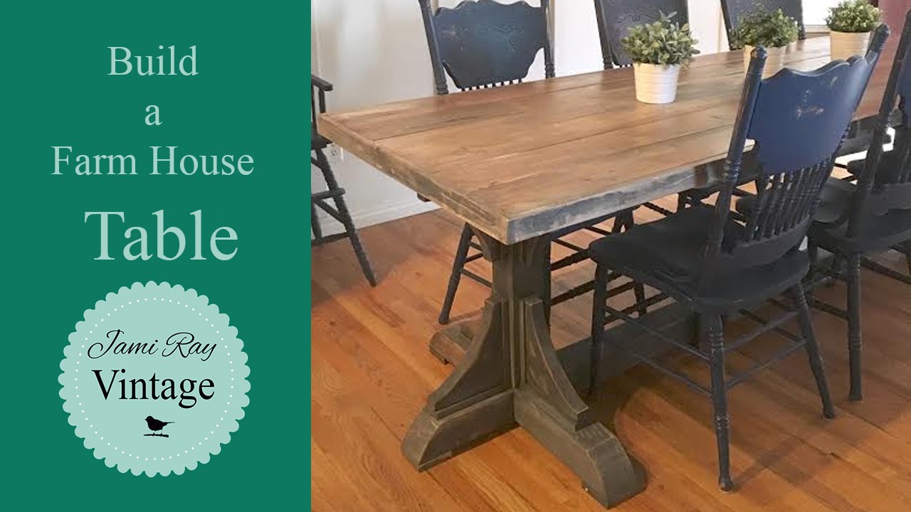 How to Build a Farm House Table - YouTube