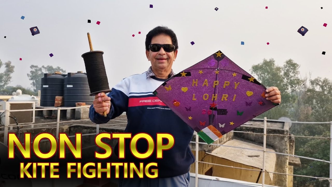 Non Stop Kite Fighting Before Lohri / Lagatar Pench Lgaya / Kites Vlog ...