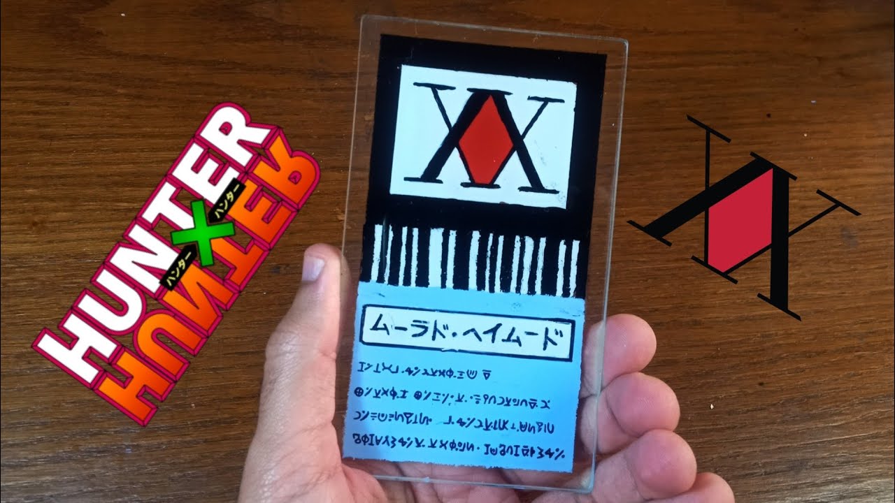 painting on glass - making a hunter x hunter license card - YouTube
