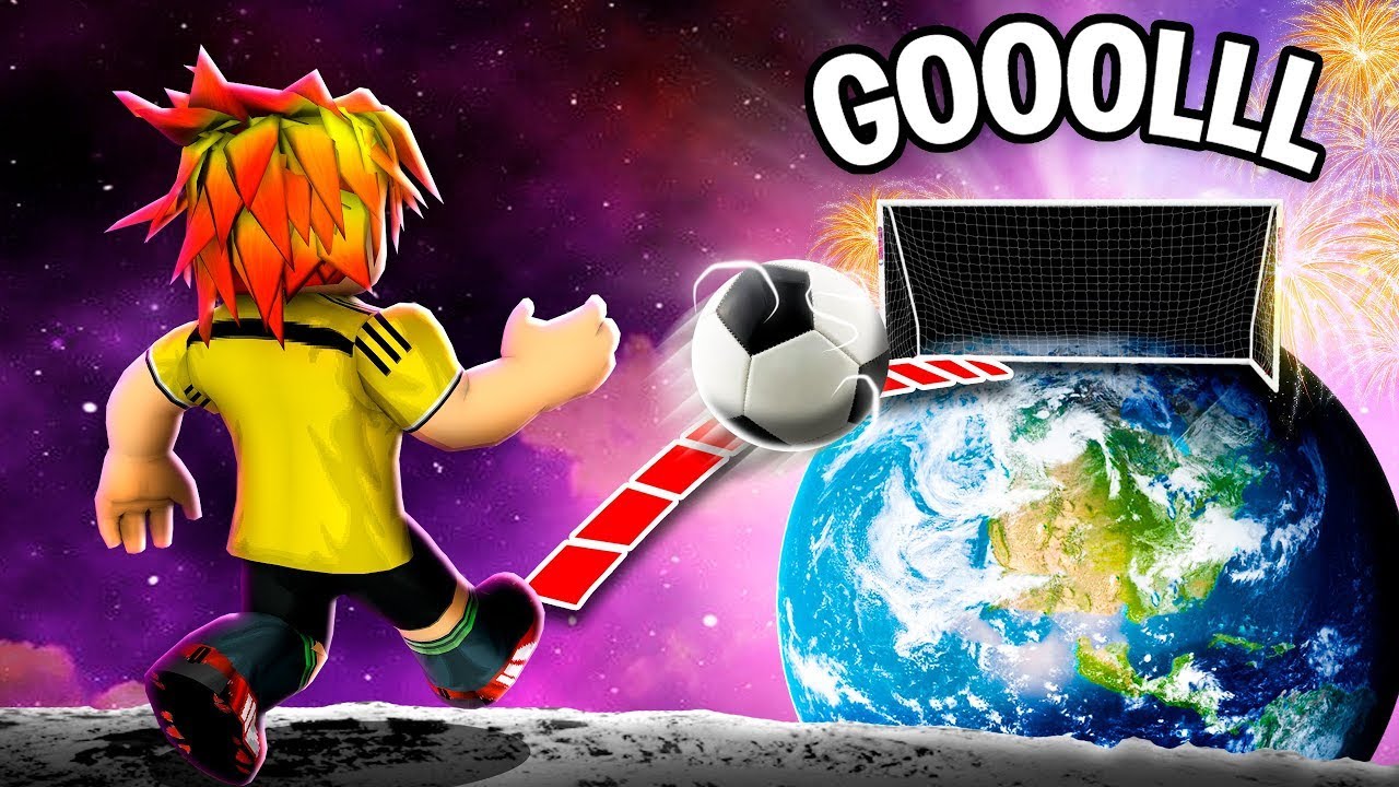 FIZ UM GOL DA LUA NO ROBLOX!!!! PT2. - YouTube