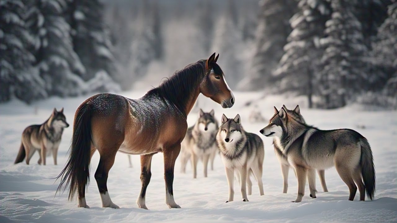 Unbelievable Bond: How Wolves Protected a Brave Horse in Alaska! - YouTube