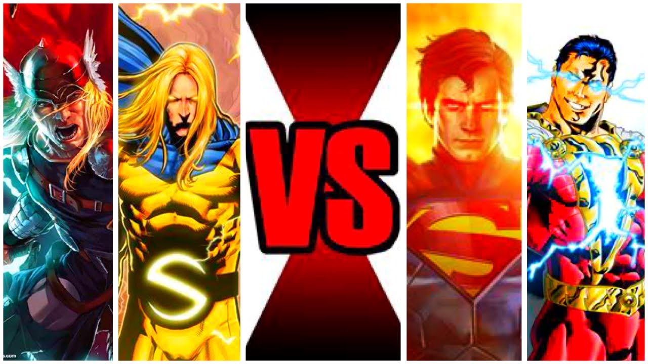 Superman and Shazam VS Thor and Sentry - YouTube