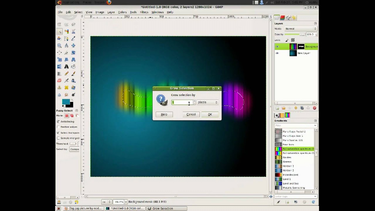 GIMP Wave Tutorial - YouTube