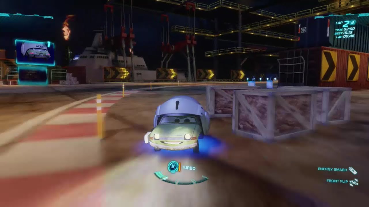 Cars 2 The Video Game | Gunner Acer - Oil Rig Run | - YouTube