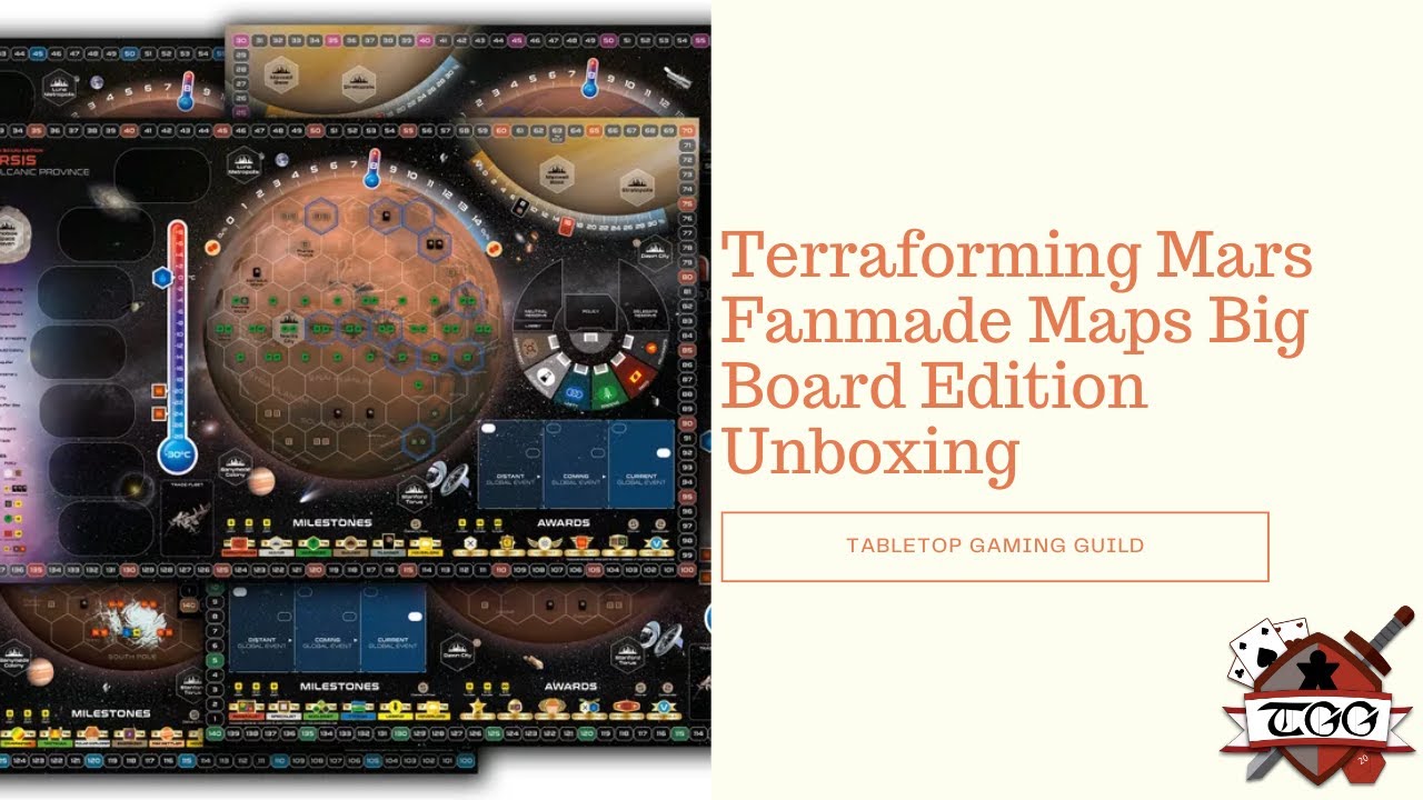 Terraforming Mars Fanmade Maps Big Board Edition Unboxing - YouTube