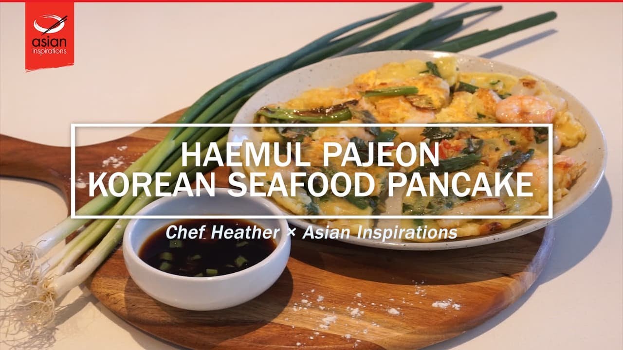 Korean Seafood Pancake (Haemul Pajeon) by Chef Heather Jeong | Asian ...