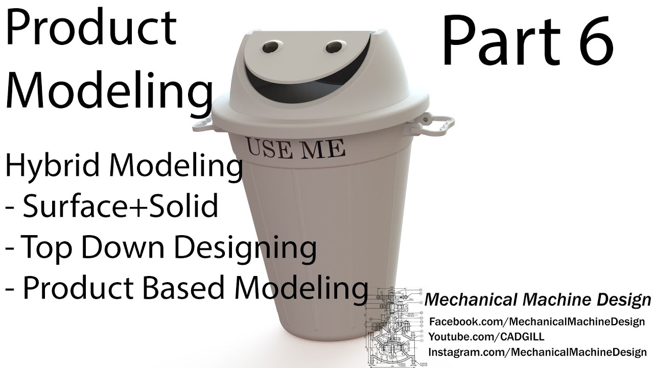 Product Modeling - Part 6 - Dustbin Modeling in SolidWorks - YouTube