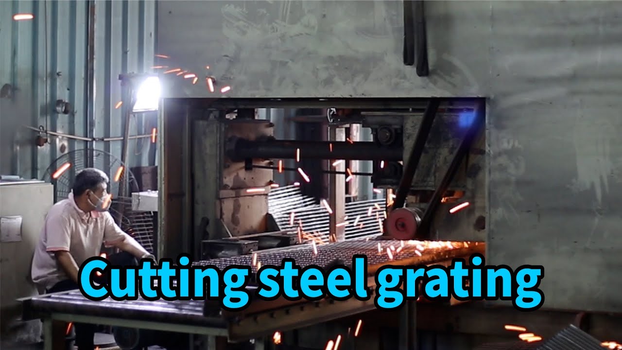 🔧 Cutting Steel Grating Made Easy#buildingmaterials - YouTube