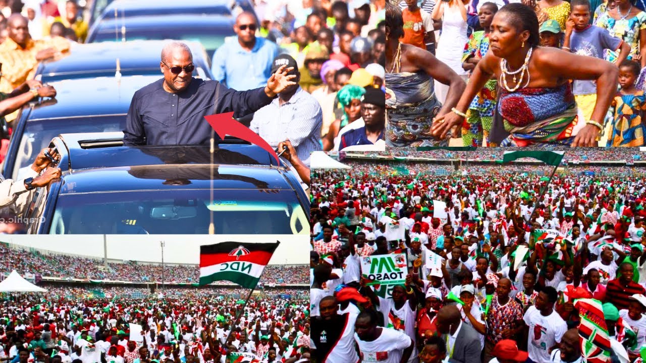 VIDEO🚨Watch How Over Crowd Makes Mahama Car Stug As Mahama Storms Volta ...