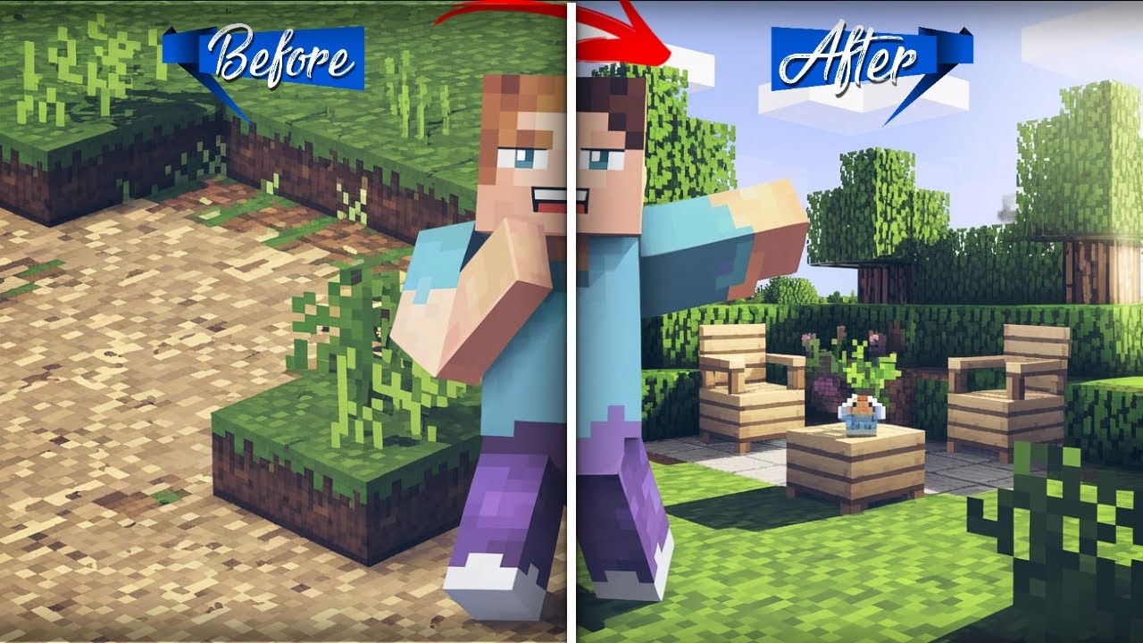 Minecraft OUTDOOR Build "Outdoor Sitting" Within 2 min Tutorial 🪑🥇 ...