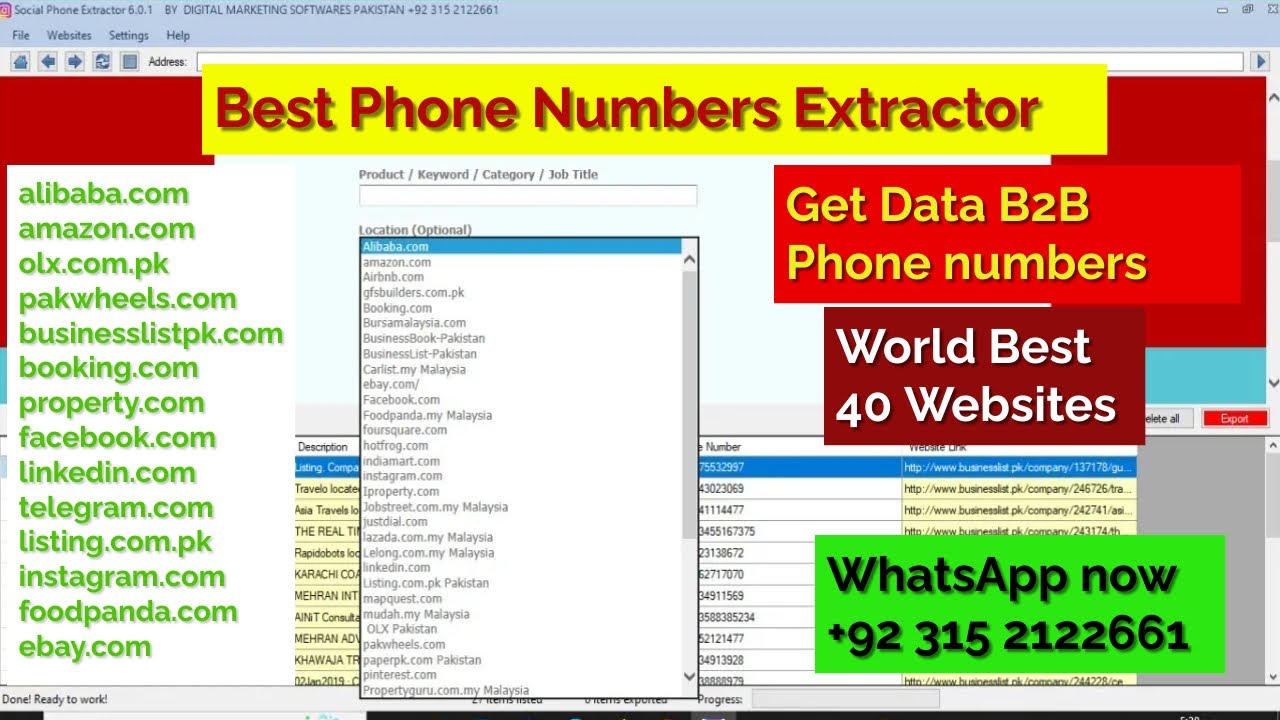 Social Phone extractor | Phone Number Extractor | 40 Website Phone ...