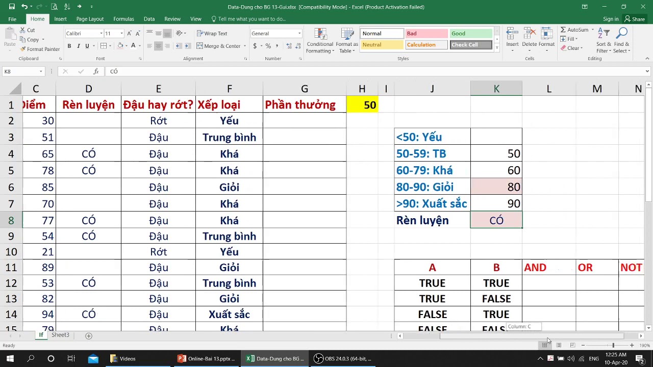 BG 13 Excel ung dung - YouTube