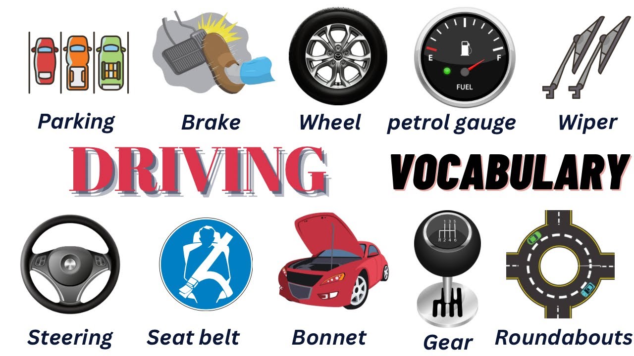 Driving vocabulary in English| Driving in English | Road vocabulary ...