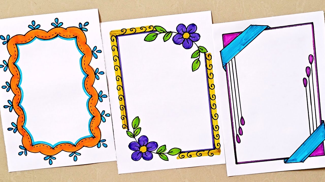 Easy project work design border|Project work design|Assignment front ...