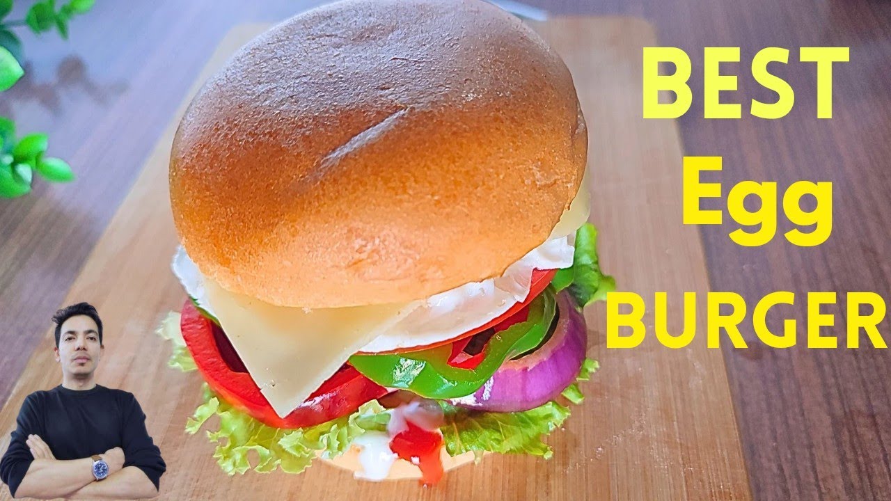 Easy Egg Burger | Tawa Burger Recipe | Best Egg Burger Recipe - YouTube