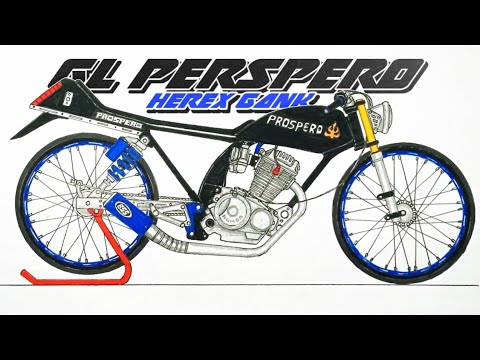Menggambar motor herex || Cara Menggambar motor herex gl prospero ...