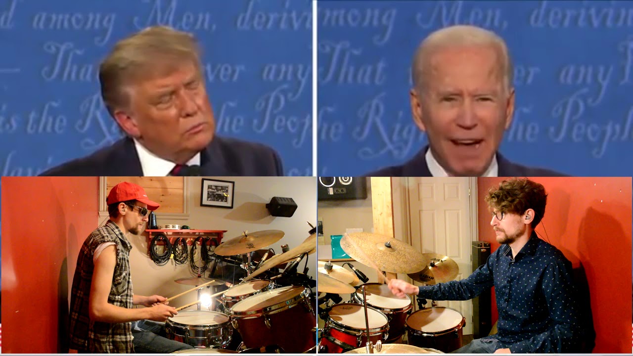 Trump vs Biden but it's a drum battle - YouTube