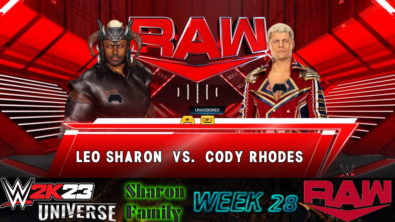 WWE 2k23 - Leo Sharon vs Cody Rhodes - YouTube