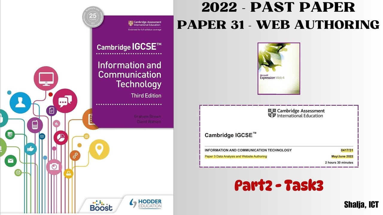 MAYJUNE 2022 PAPER 31 | WEBAUTHORING PART-2| +EVIDENCE FILE # ...