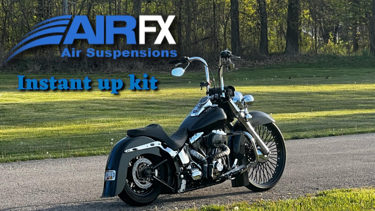 Installing Instant Up Air Ride On My Big Wheel Softail - YouTube