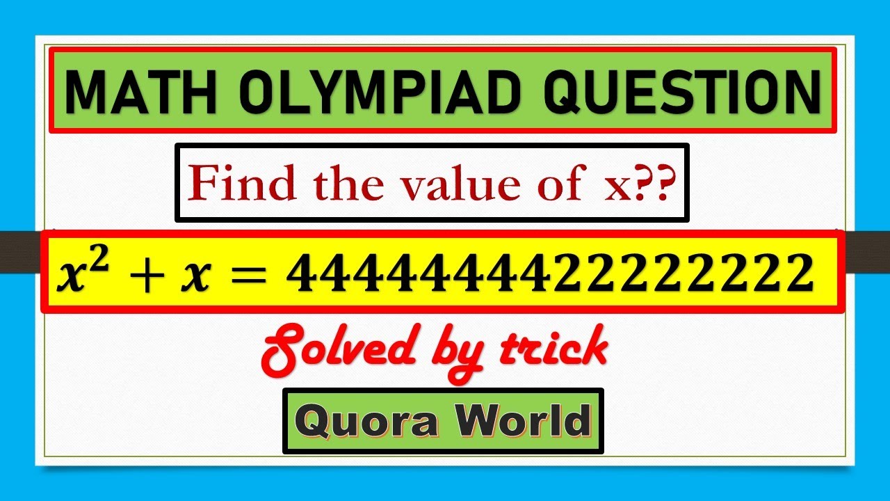 Math olympiad questions || viral math problems - YouTube