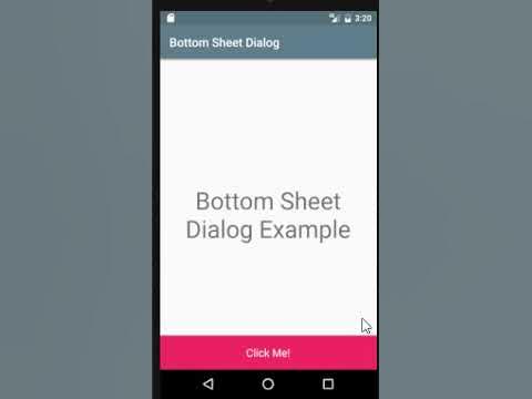 Android Bottom Sheet Dialog Example - YouTube