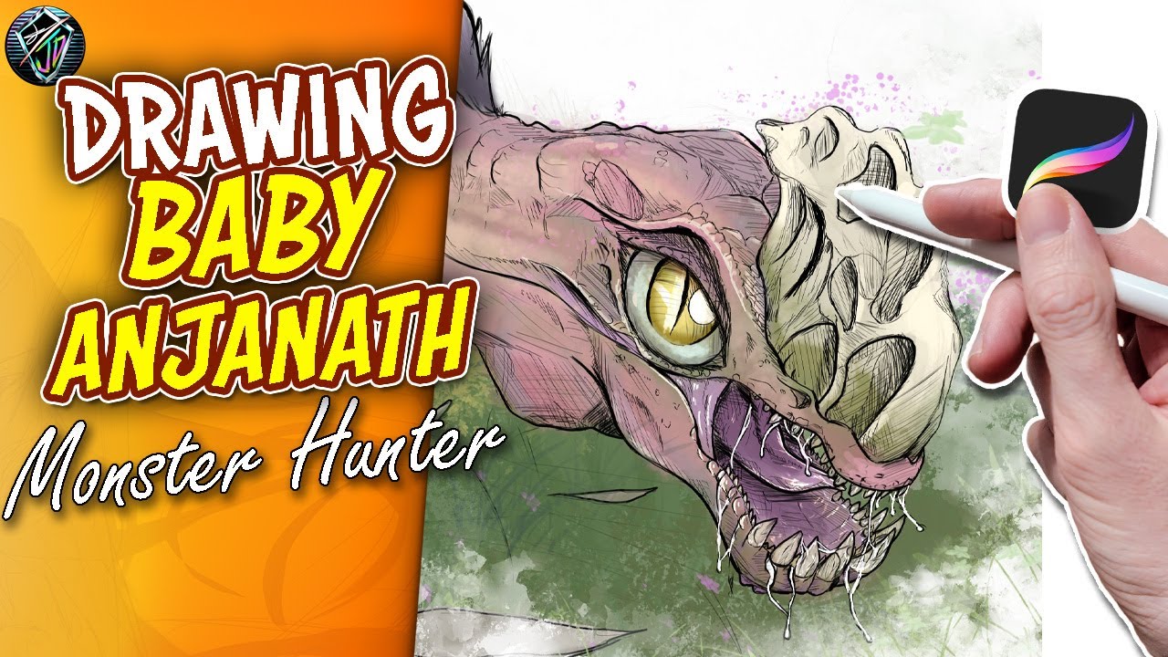 Drawing a Baby Anjanath from Monster Hunter [Procreate Speedpaint] - An ...