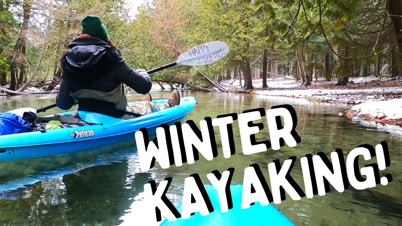 Winter Kayaking in Northern Michigan #campcooking - YouTube