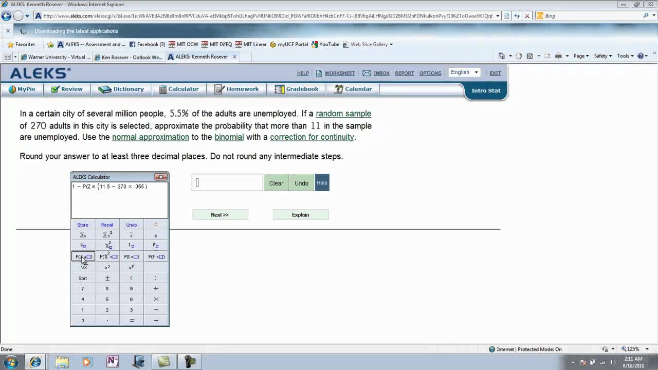 Normal approximation to a Binomial Distribution 2.mp4 - YouTube