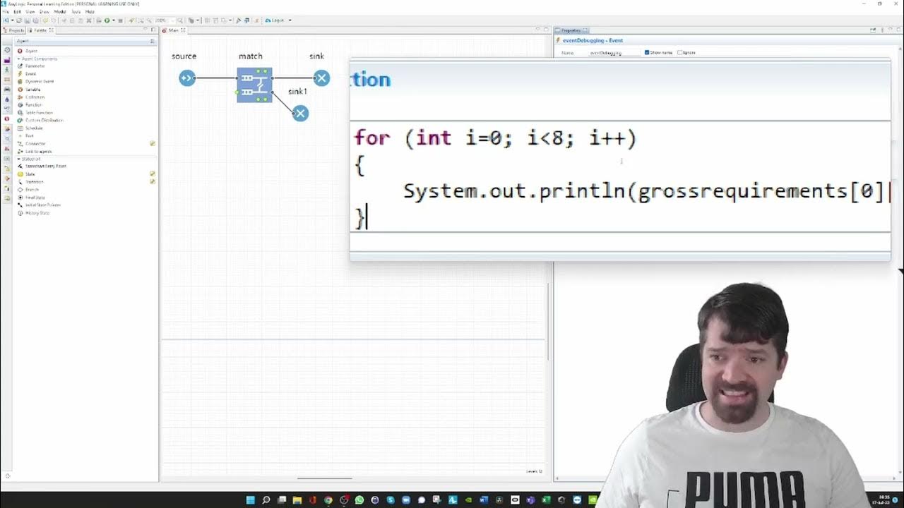Debugging ideas in Anylogic PLE Version - YouTube