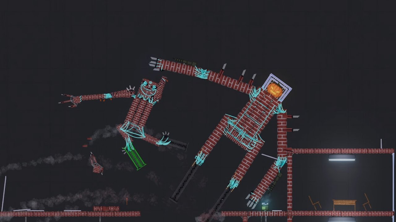 Brick Golem vs Pumpkin Brick Golem in People Playground - YouTube