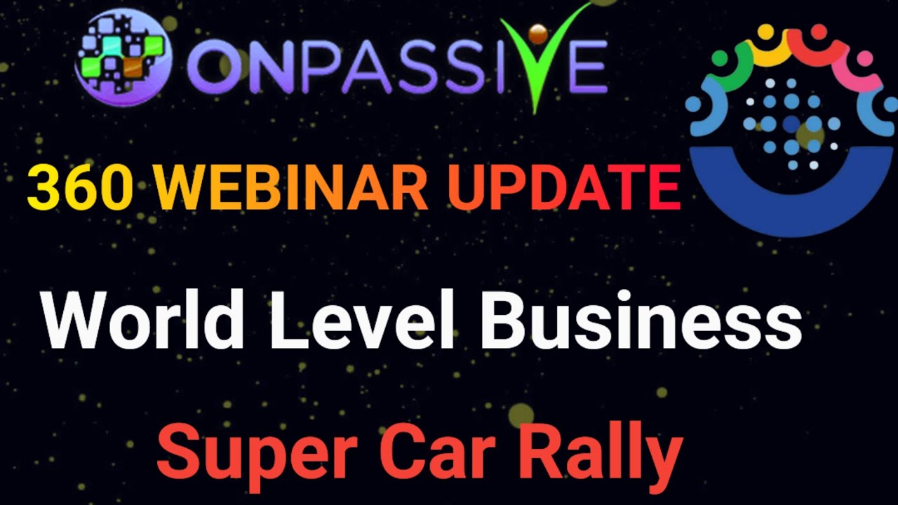 #ONPASSIVE - Super Car 🚘 Rally||World 🌎 Level Business || onpassive ...