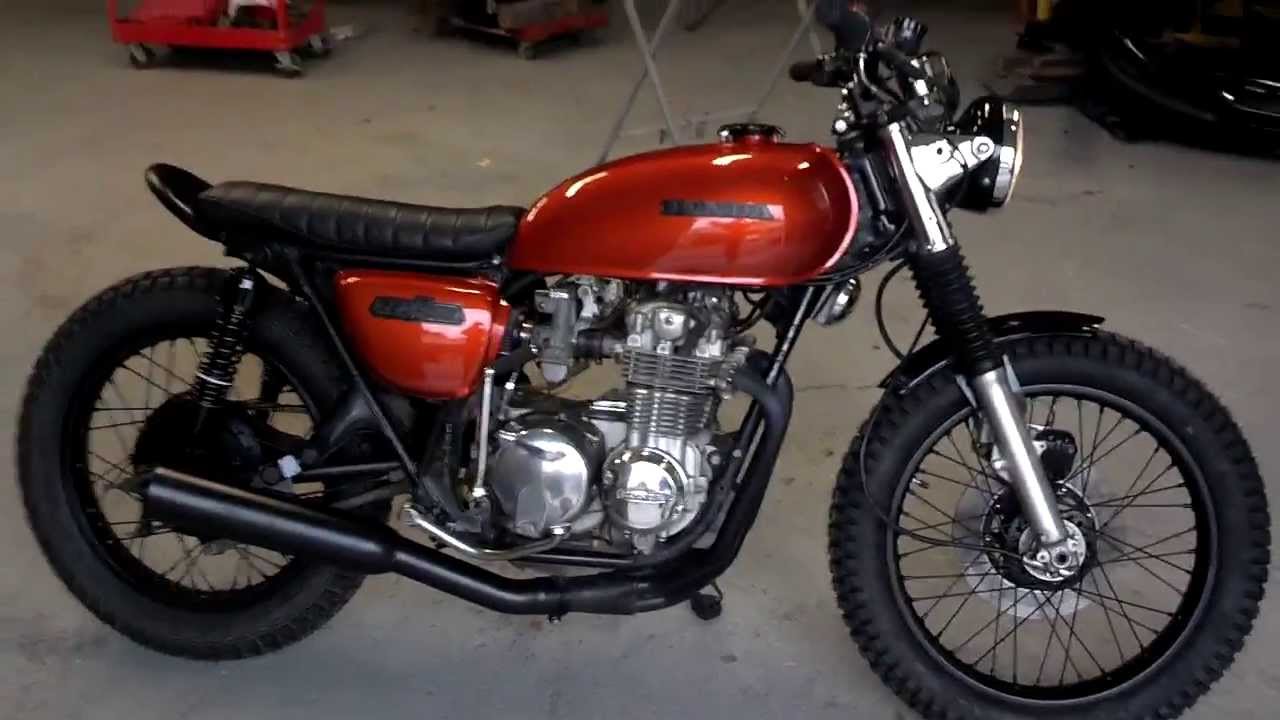 Honda CB550F Brat/Tracker/Cafe - YouTube