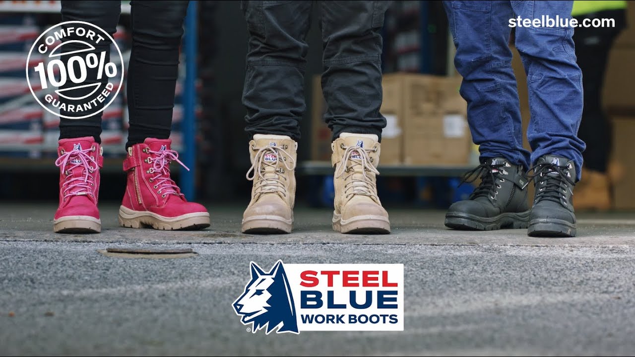 Tailor-made - Steel Blue Work Boots - USA - YouTube