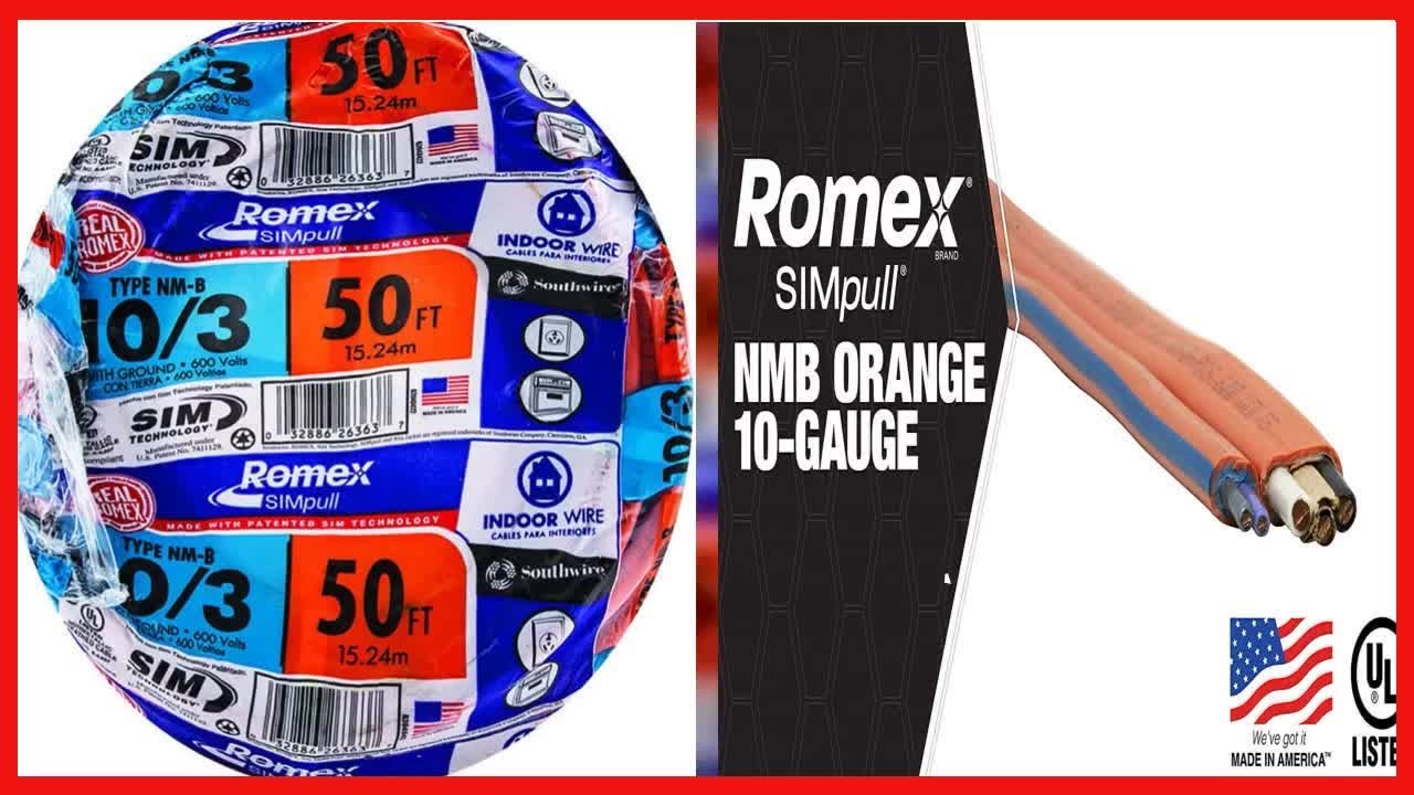 Great product - Southwire 63948422 50' 10/3 with ground Romex brand ...