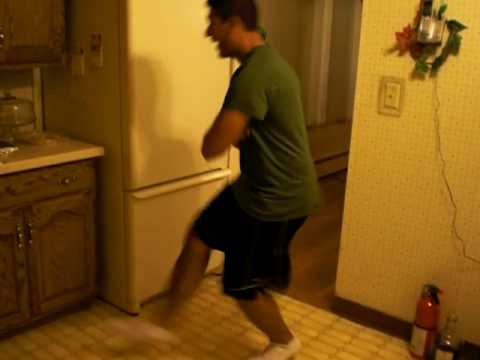 doin that russian kick dance thingy followed by a fart!