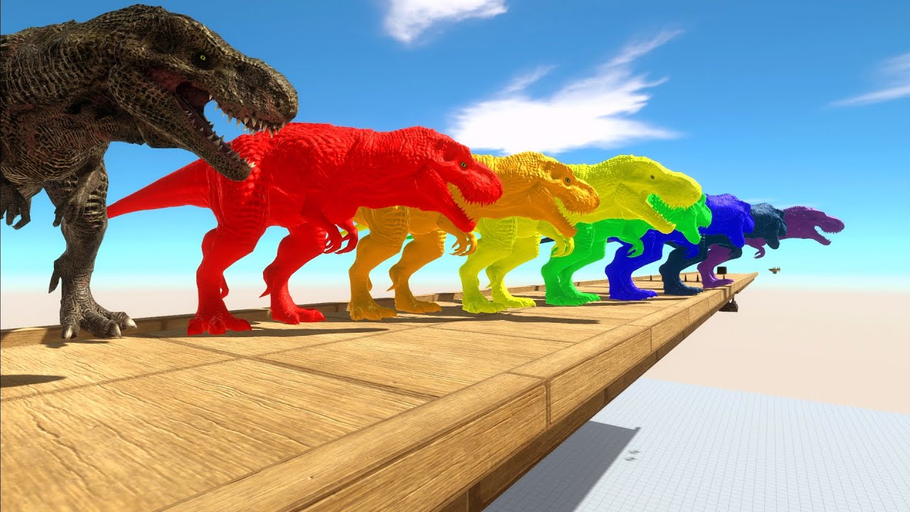 Rainbow T-Rex - Animal Revolt Battle Simulator - YouTube