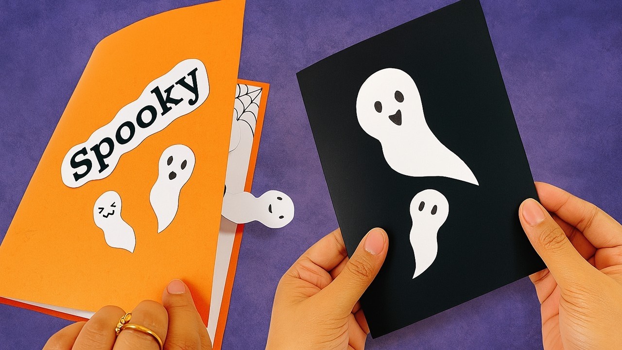2 Easy Halloween Pop-Up Card Tutorial 🎃 | DIY Halloween Card Making ...