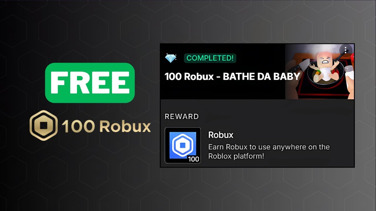 FREE ROBUX | How to get *100 Robux* in Bathe Da Baby (Limited Stock ...