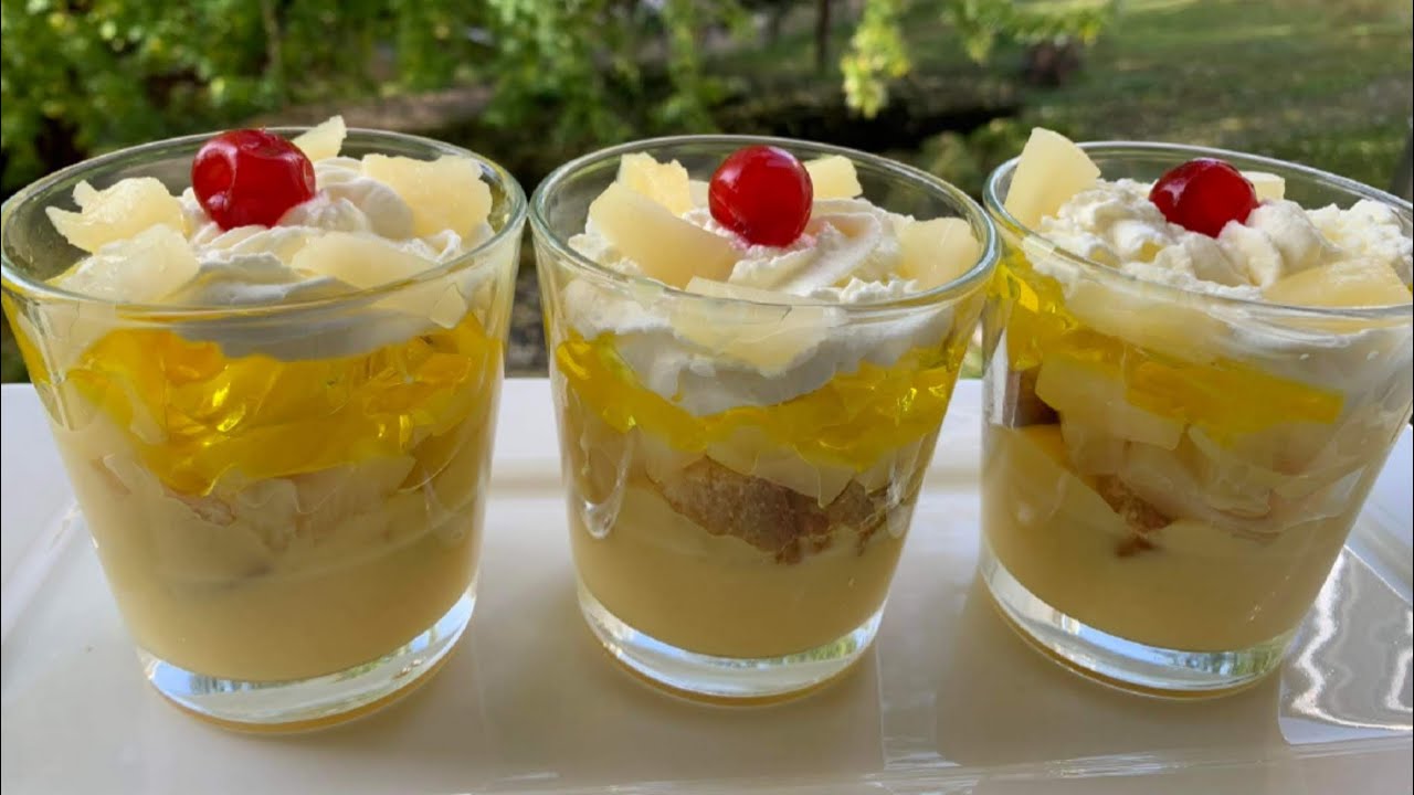 Pineapple Trifle Shot Recipe/Dessert Shot/Trifle Shot/Shot Glass ...