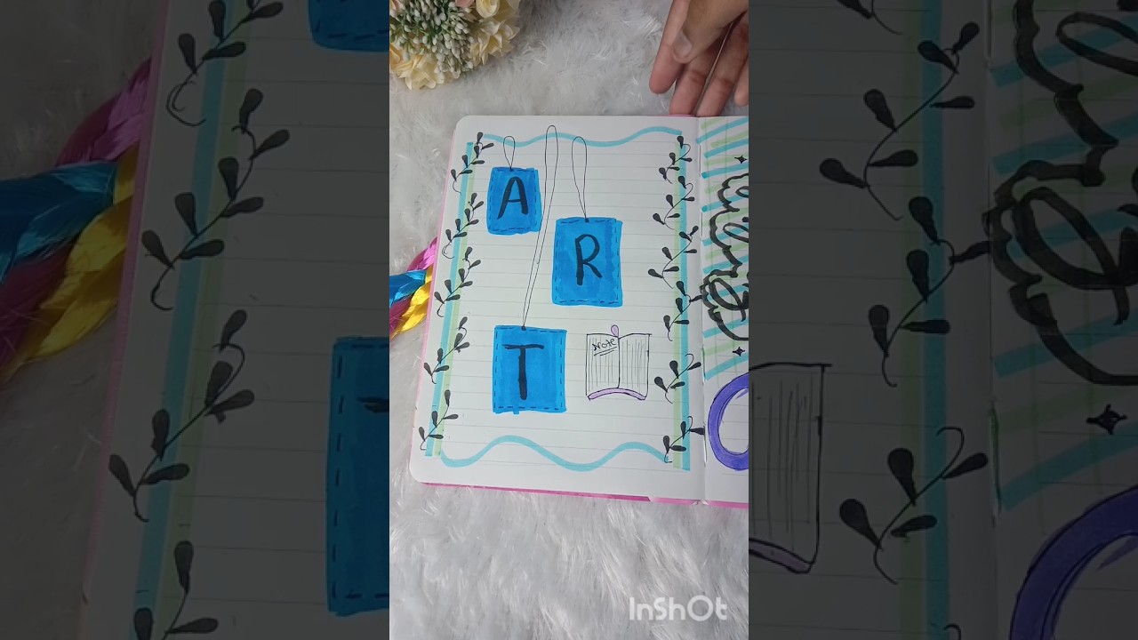 how to make a beautiful front page design of art #diy #drawing # ...