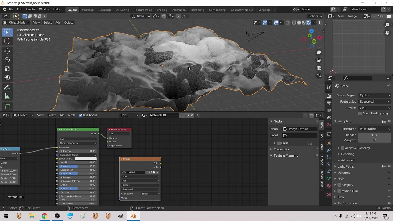 Generating Heightmap Using Cycles Geometry Nodes And Baking To Image 3764