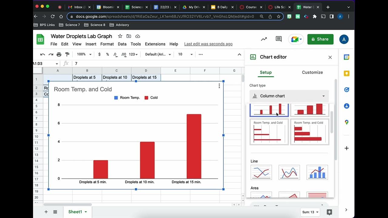 How to Make a Chart (Graph) in Google Sheets! - YouTube