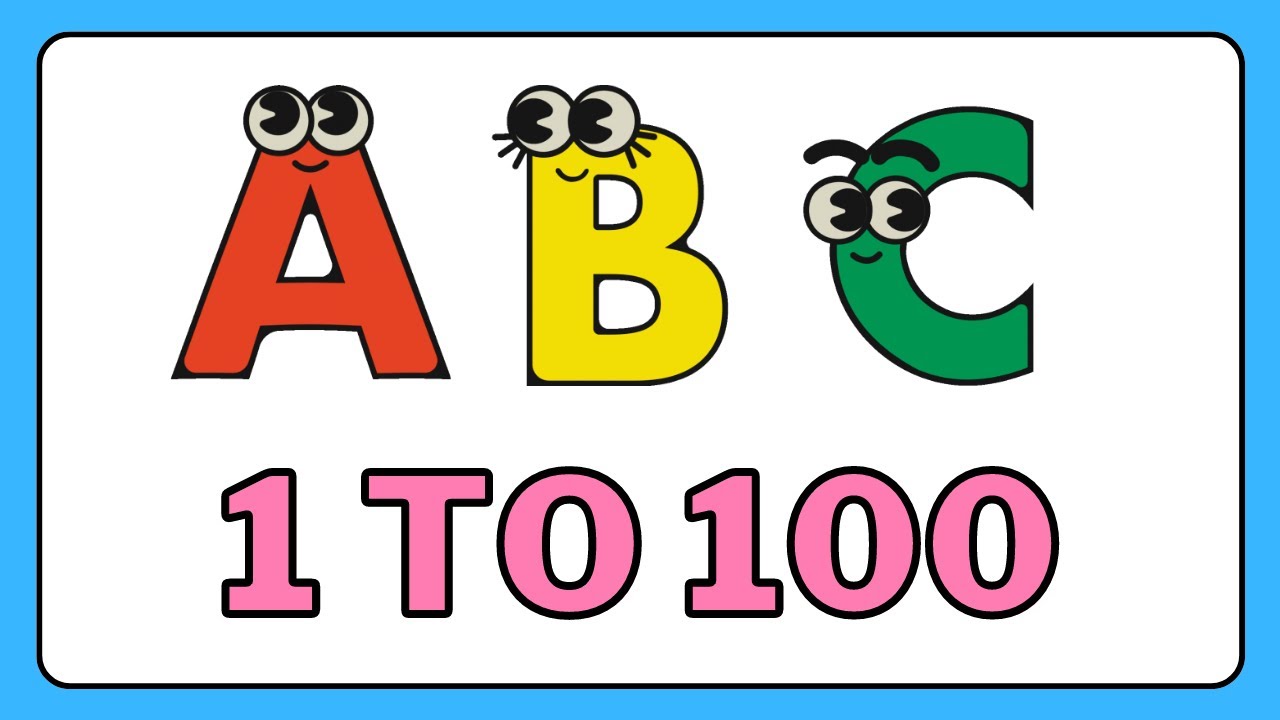 Learn ABC alphabet & 1 to 100 Numbers counting video | Nursery Rhymes # ...