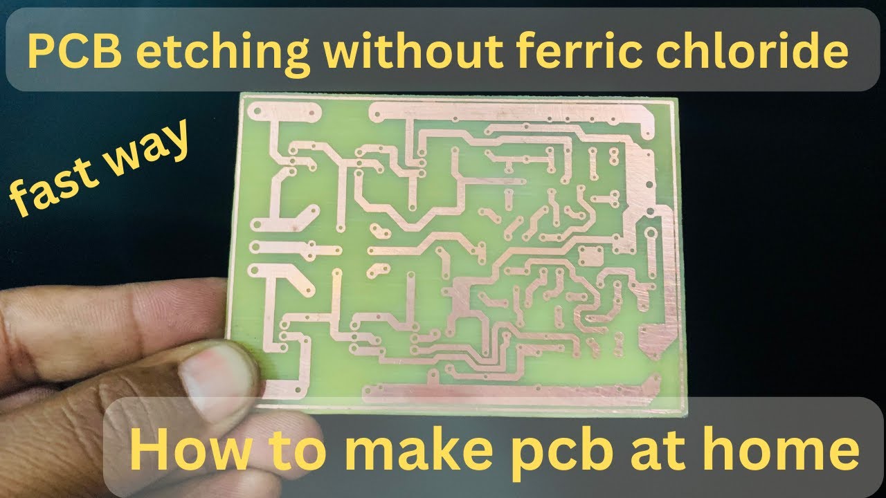 How to make pcb at home | DIY amplifier pcb | PCB etching without ...