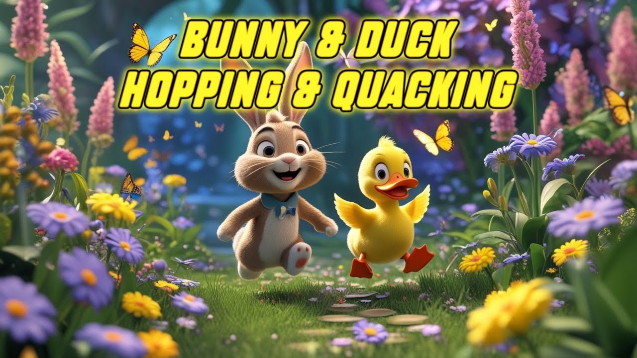 Bunny and the Duck laugh! laugh! laugh! FOR KIDS #cartoon #rhymes # ...