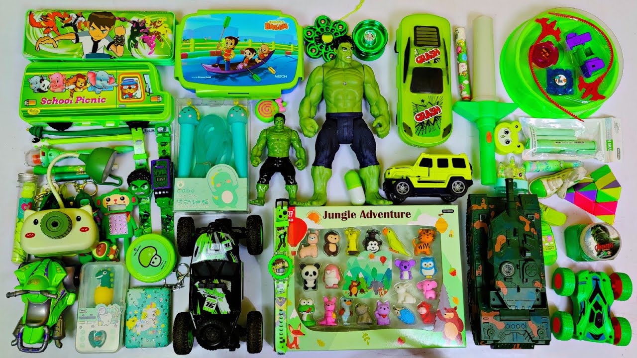 Latest Green Colour Toys Collection🤩RC CAR, Fighter Tank, Hulk ...