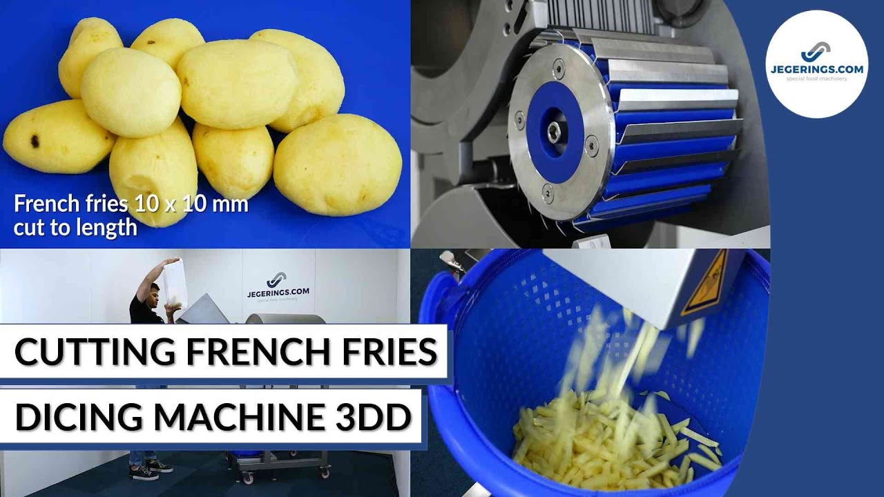 Industrial Machine to Cut French Fries | Vegetable Dicer 3DD - YouTube