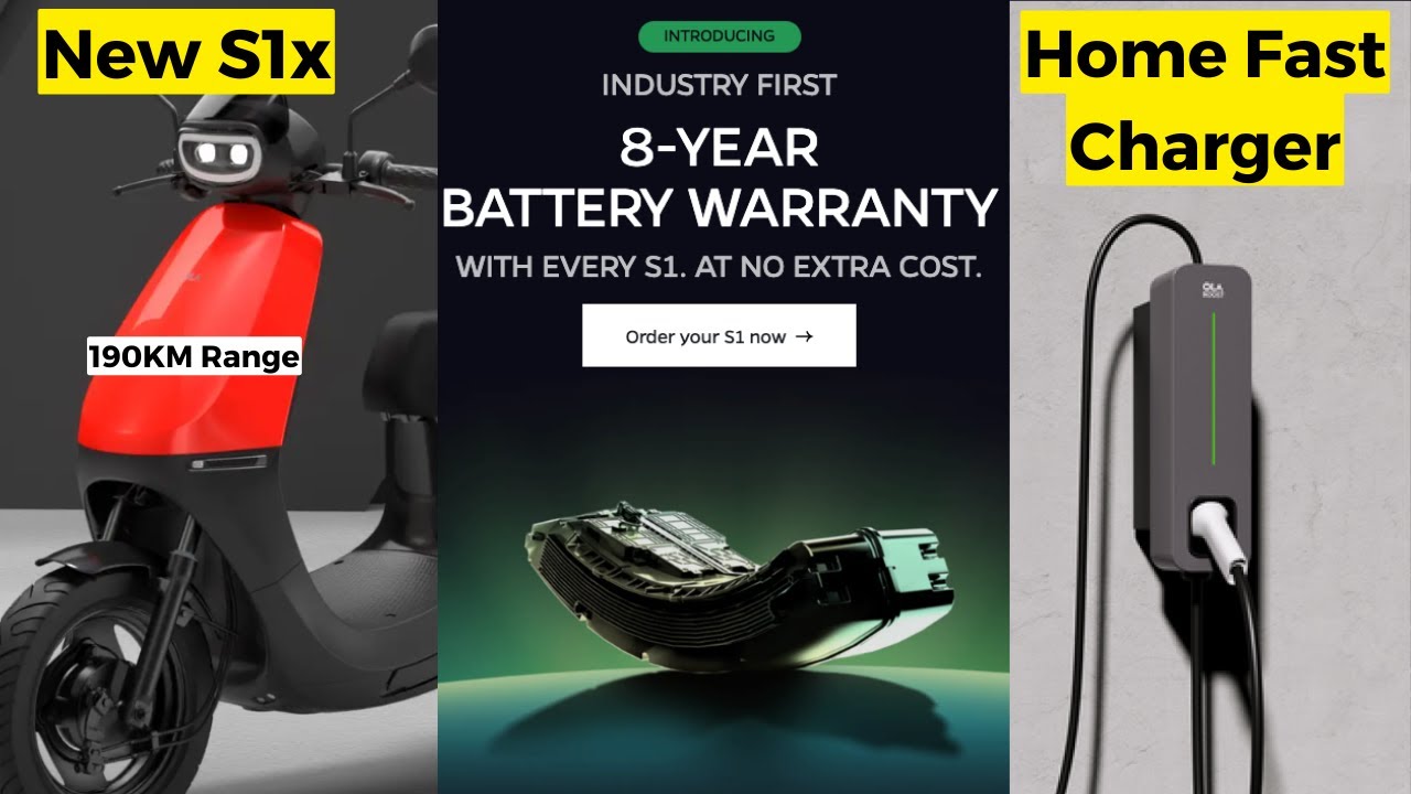 🚨 Ola Electric Event | New Ola S1X | PORTABLE FAST CHARGER | 8 YEAR ...