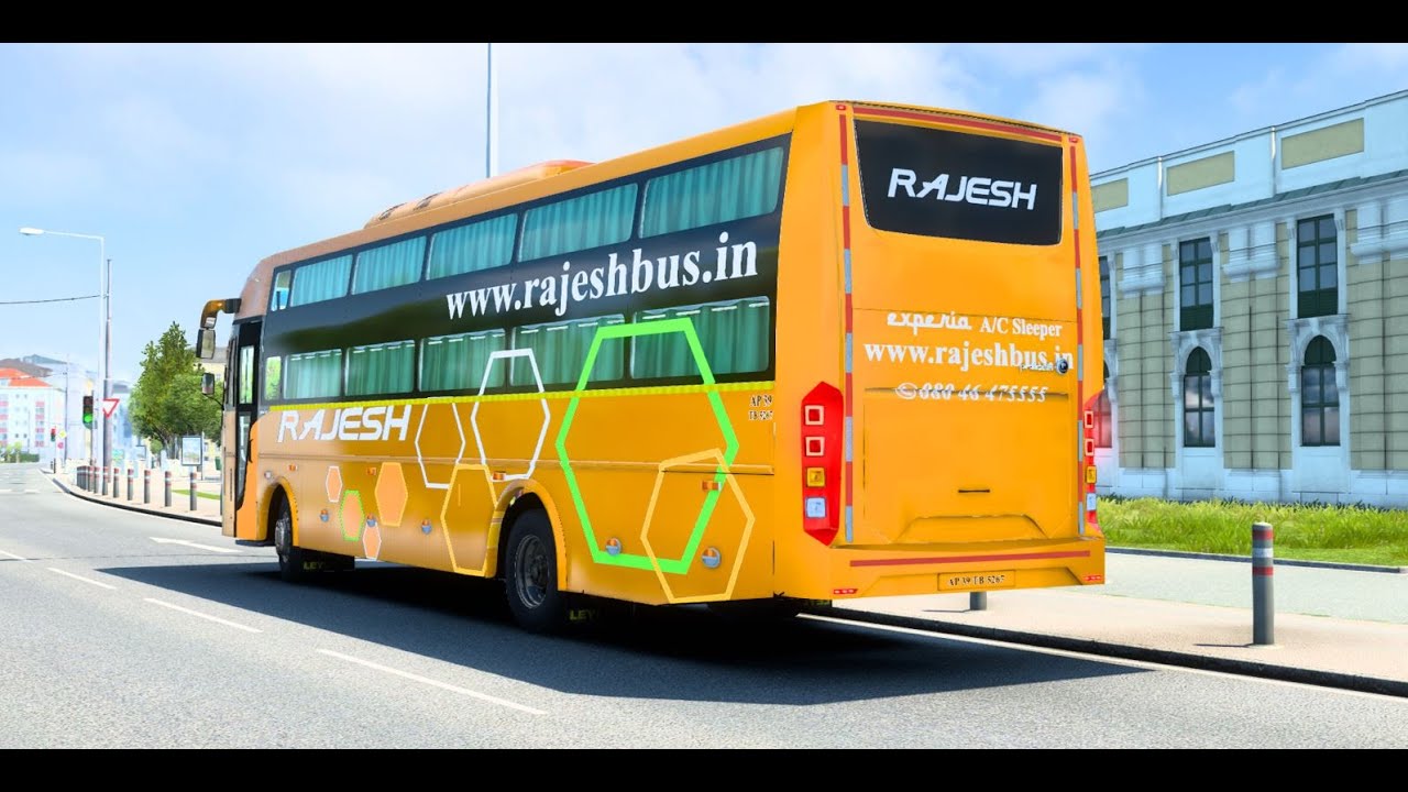 Rajesh Travels Ac sleeper bus Prakash Vega (Ets2 mod by BMI Premium ...